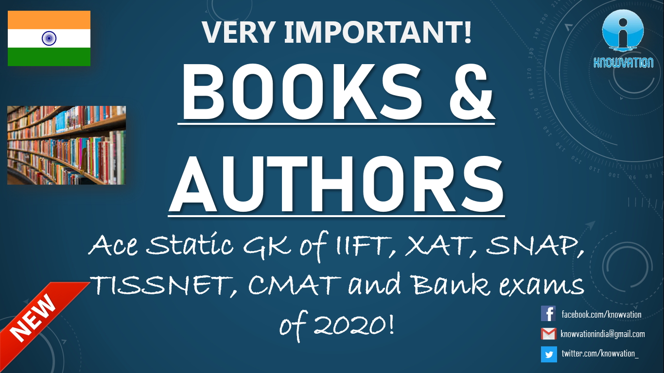 Books & Authors | All new GK questions for IIFT, TISSNET, XAT, CMAT ...