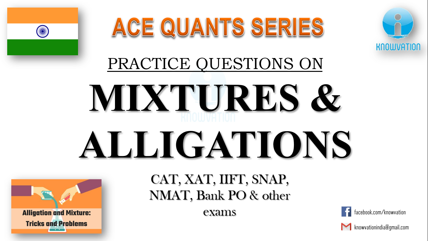 Mixtures And Alligation Questions Tips And Tricks Cat Xat Iift Snap